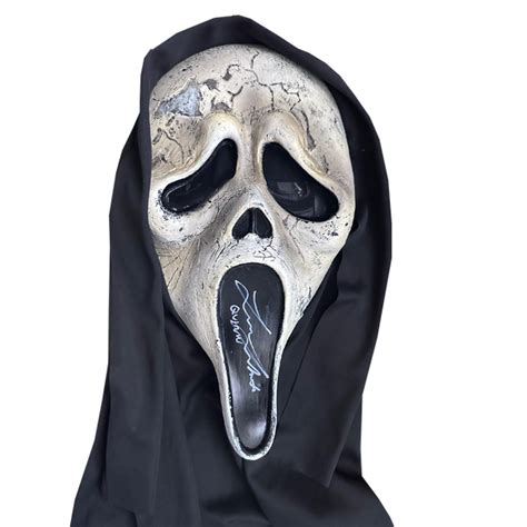 Liana Liberato Autographed Aged Ghost Face Mask Dark Parlor Originals