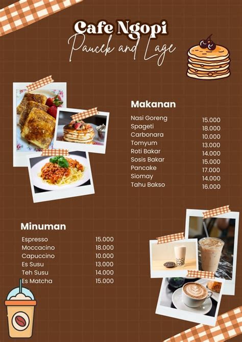 Gratis Contoh Menu Kopi Keren Canva
