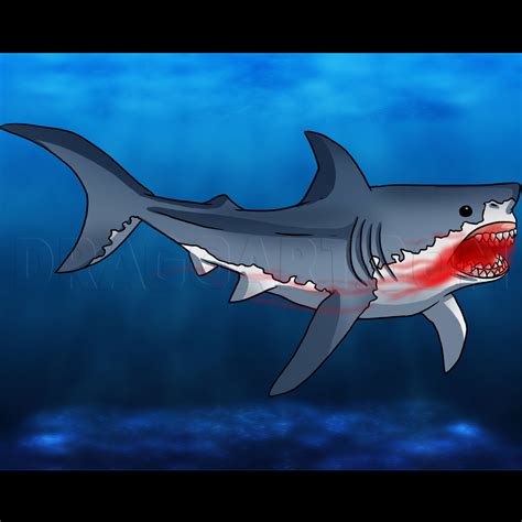 How To Draw Jaws The Shark Step By Step Tutorial