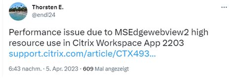 Citrix Workspace App 2203 Msedgewebview2 Causes High Resource Usage And Performance Issuesborn