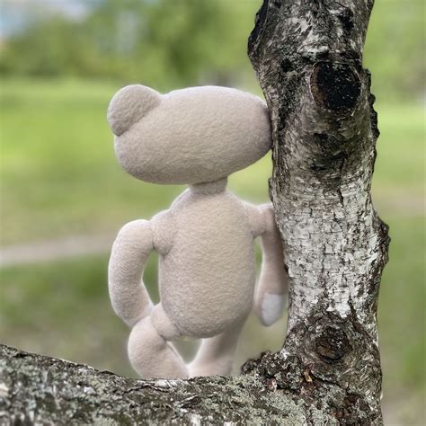 Bear Alpha Plush Handmade Toy Bear Alpha Soft Doll Alpha Horror Bear