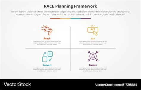 Race Framework Infographic Concept For Slide Vector Image
