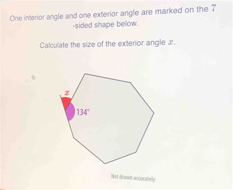 Solved One Interior Angle And One Exterior Angle Are Marked On The 7
