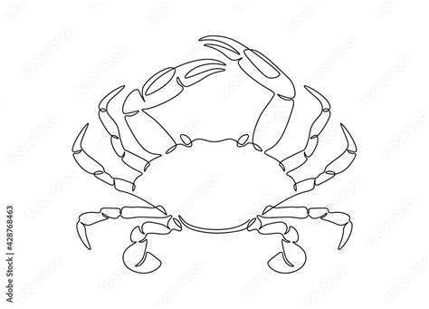 Crab Line Drawing
