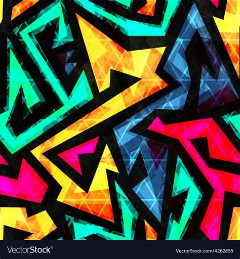 Bright Geometric Seamless Pattern Vector Image On Vectorstock