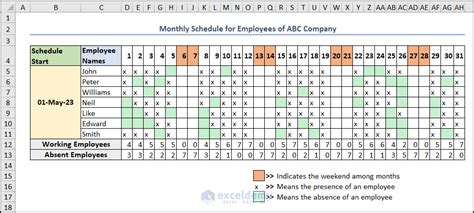 How To Make A Schedule For Employees In Excel 3 Types