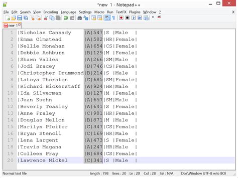 Notepad Spreadsheet With Edit Columns In Notepad With Textfx Plugin Notepad Spreadsheet With Edit Columns In Notepad With Textfx Plugin