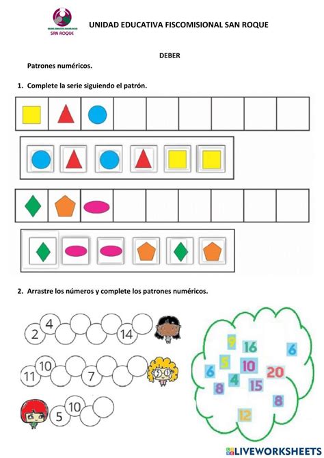 Patrones Numericos Interactive Worksheet For Segundo Teacher Planning