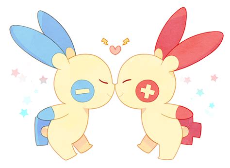 Plusle And Minun Pokemon Drawn By Jaho Danbooru