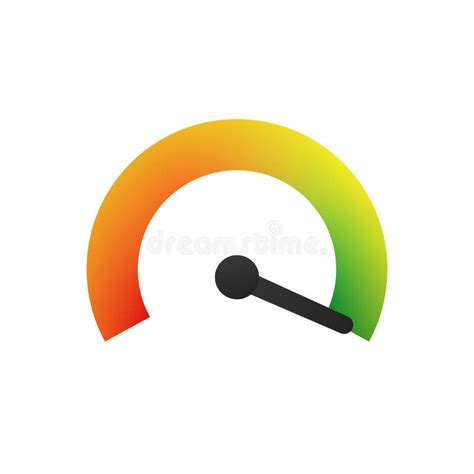 Round Scale Indicator Measuring Gauge With Dial Stock Vector