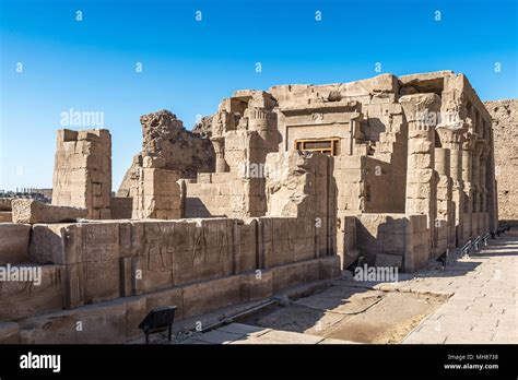 Ptolemaic Temple Of Horus Edfu Idfu Edfou Behdet Egypt Stock