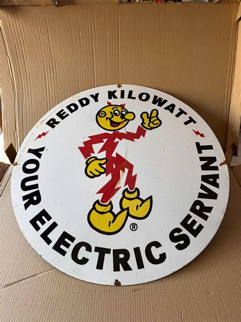 Lot 861 Reddy Kilowatt Enamel Sign 30 Dia