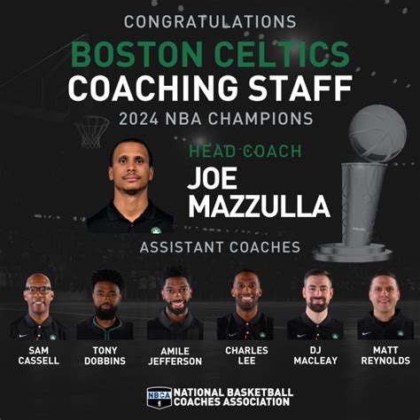 Joe Mazzulla And Boston Celtics Coaching Staff Win 2024 Nba Championship