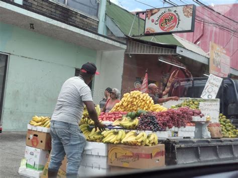 Fruit Truck On The Roadside In St James Trinidad And Tobago Editorial