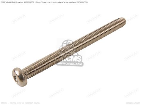 9858006570 Screw Pan Head Yamaha Buy The 98580 06570 00 At Cmsnl