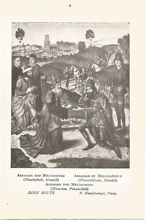 Lamina 285 Dirk Botus Abraham Y Melchisedec Von Varios 1908 Manuskript Papierantiquität