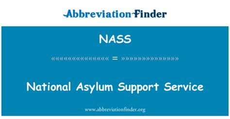 Nass Significa Servicio De Asistencia Nacional Asilo National Asylum
