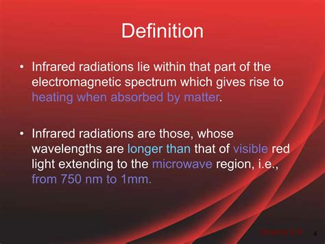 Infrared Radiation In Physiotherapy Srs Ppt