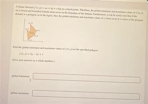 solved a linear function f x y ax by c has no critical