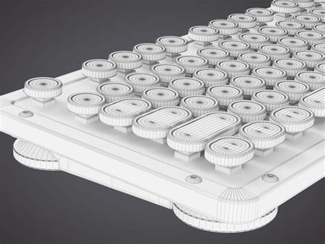 Azio Retro Classic Computer Keyboard 3d Model Cgtrader