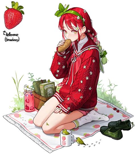 草莓女孩 花瓣网