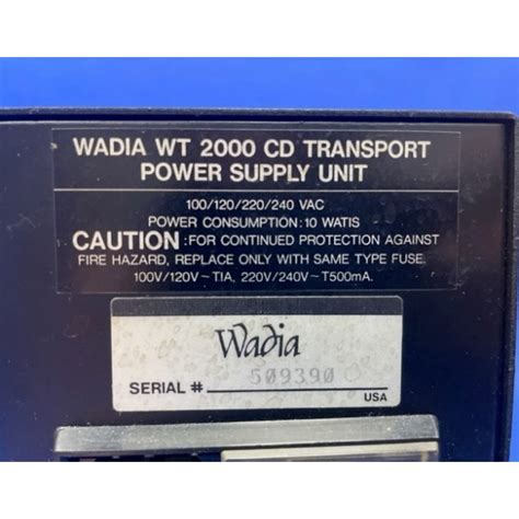 Wadia Wt 2000 Transport Digital