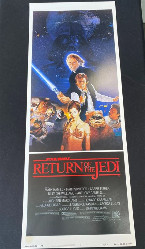 Star Wars Return Of The Jedi Movie Poster 36 X 14 Able Auctions