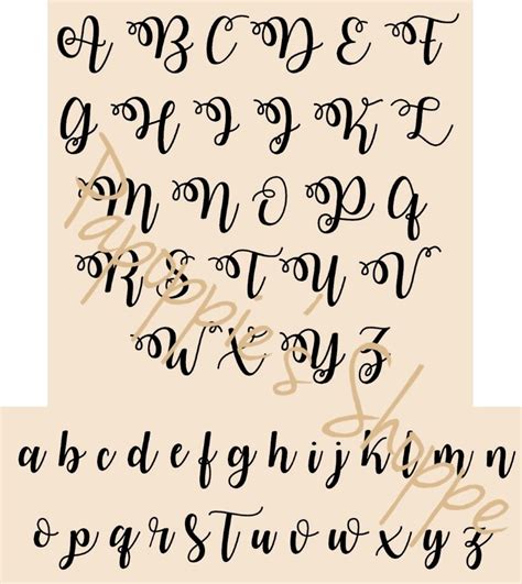 Lower Case Script Alphabet