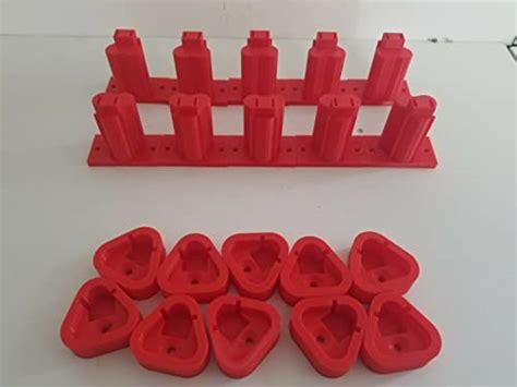 10 Pack Tool And Battery Holders Mount For Milwaukee M12 Tools Red