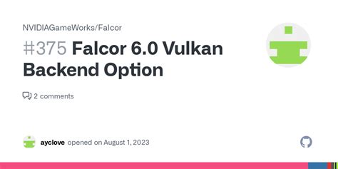 Falcor Vulkan Backend Option Issue Nvidiagameworks Falcor Github
