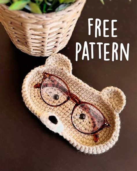 Best 13 Free Pattern Viral Crochet Teddy Glasses Holder Beginner