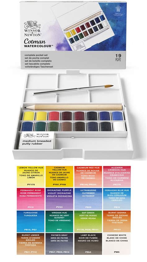 Cotman Complete Pocket Set 19pcs Họa Phẩm 62
