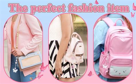 Eoffivan Pink Keychain Womens Novelty Keychains Aesthetic Y2k Keychain