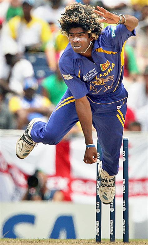 Lasith Malinga Lets Fly Another Delivery During The Final