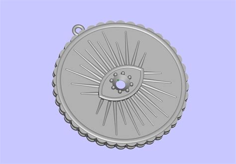 3d File Suns Eye Pendant Or Necklace 👁️ ・model To Download And 3d