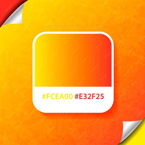 Premium Vector Orange Gradient Color Palette Background With Hex