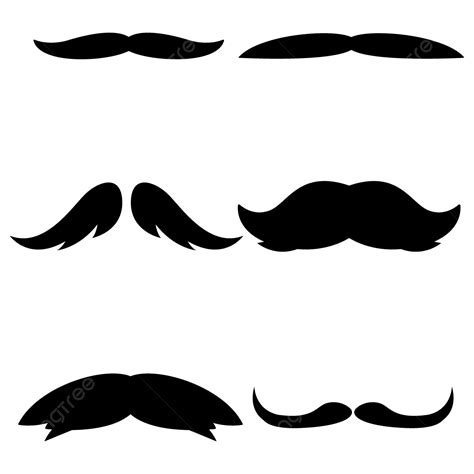 Set Of Moustache Vectors Moustache Vector Symbol Png And Vector With
