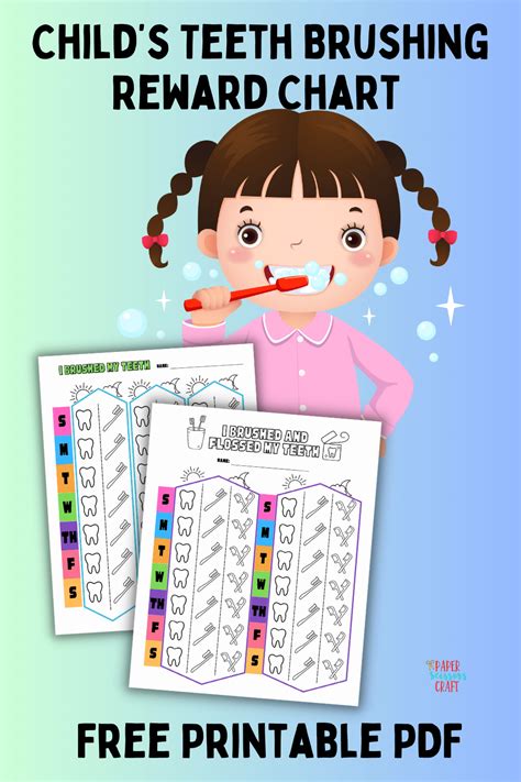 Printable Tooth Brushing Chart Tooth Chart Tpt