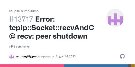 error tcpip socket recvandcheck recv peer shutdown · issue 13717