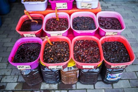 The Pickle Stall In Ramsar Market Of Iran Stock Image Image Of Signs Iran 173790927