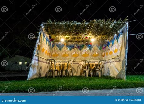 Sukkah Symbolic Temporary Hut For Celebration Of Jewish Holiday