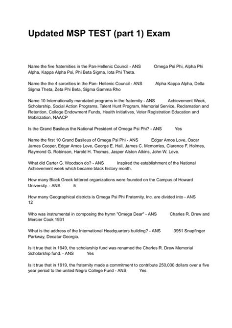 Updated MSP TEST Part Exam Questions With Complete Solutions CMSP Certified Modeling And