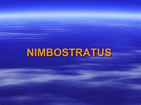 Ppp On Clouds And Their Classification Ppt