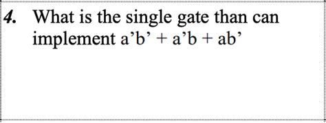 Solved What Is The Single Gate Than Can Implement A B A B Chegg Com