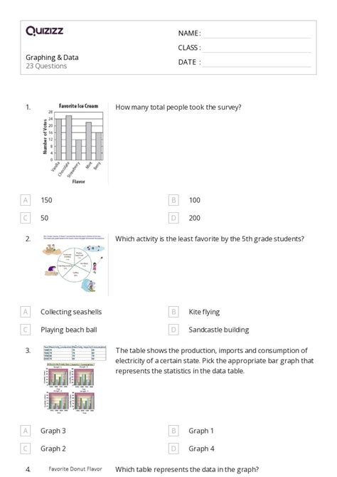 50 Graphing Data Worksheets On Quizizz Free And Printable