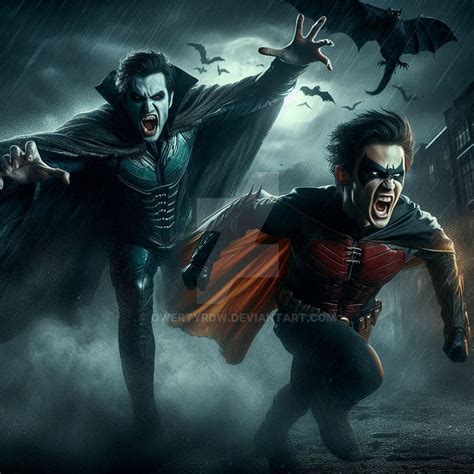 Vampire Nightwing And Vampire Robin By Qwertyrdw On Deviantart