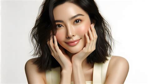 Kbeauty Asian Cosmetics Model Generative Ai Photo Premium Ai