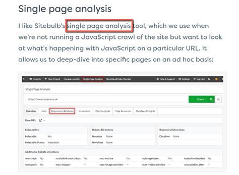 Sitebulb On Linkedin How Do You Use Sitebulbs Single Page Analysis Tool