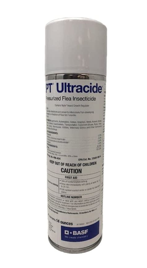 Pt Ultracide Pressurized Flea Insecticide Interrupts Flea Life Cycle 14 Oz Can By Basf