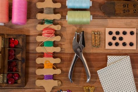 Various Types Of Sewing Tools Photo Free Download